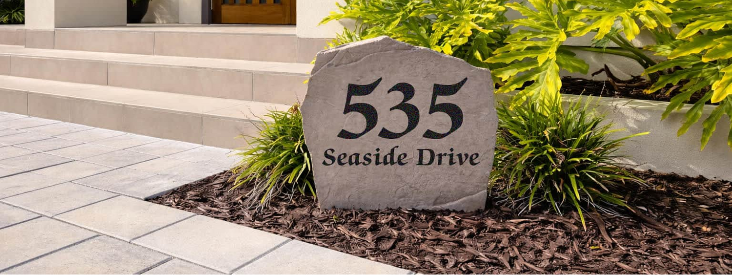 Address Stones | Stone House Numbers | Landscape Boulders