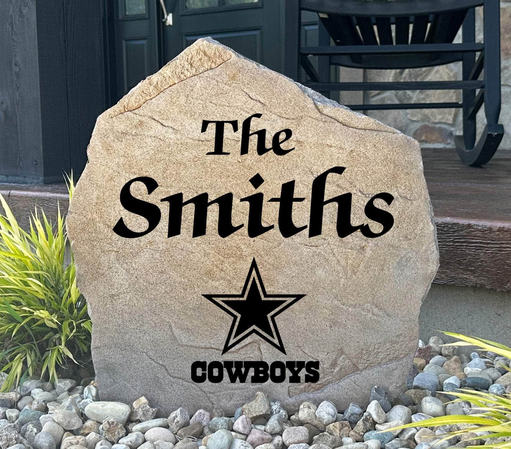 Dallas Cowboys Name Stone | Lawn Decor | Engraved Sign | Gift &nda...