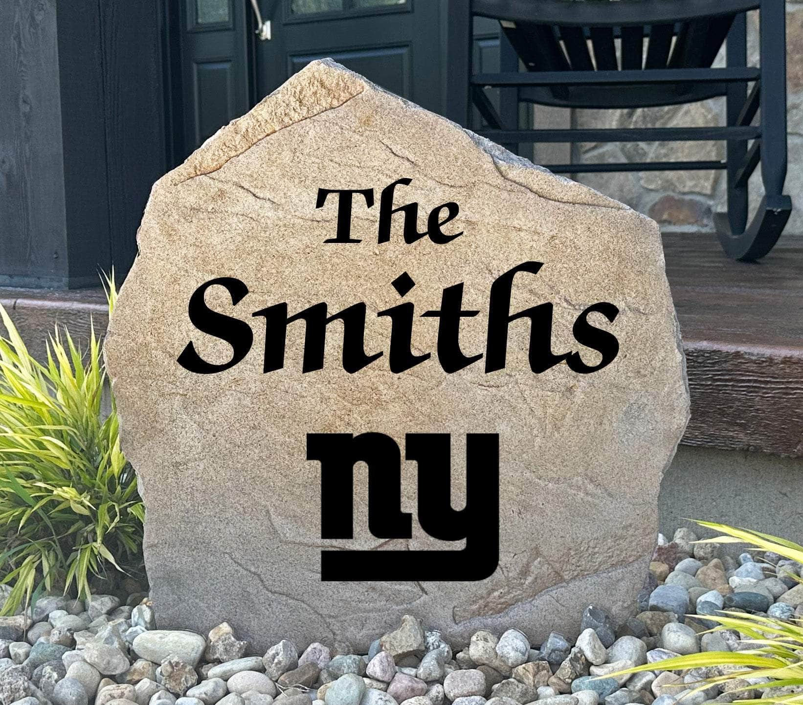 New York Giants Name Stone | Lawn Decor | Engraved Sign – De...