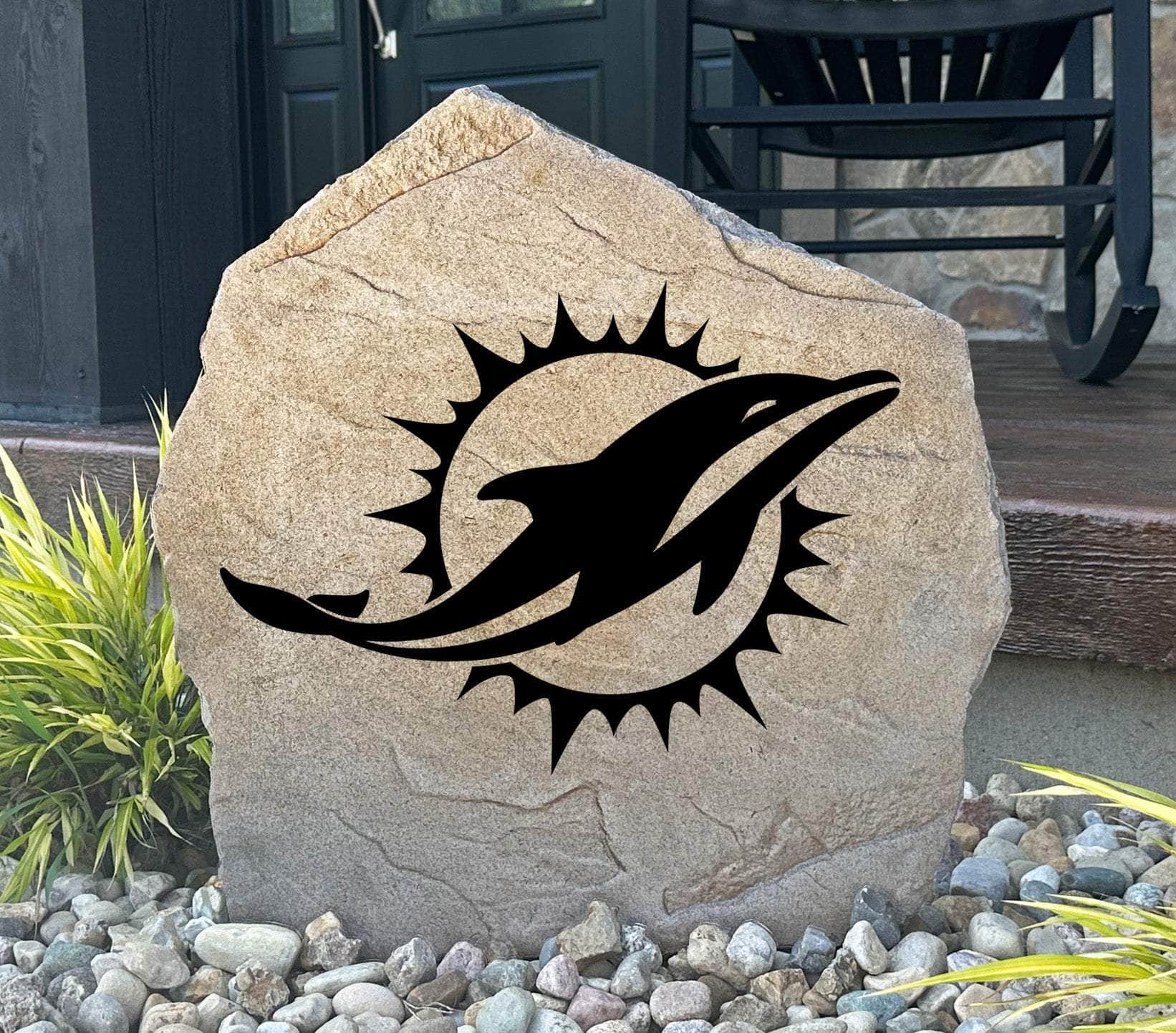 Miami Dolphins | Lawn Decor | Engraved Sign | Personalized Gift &n...
