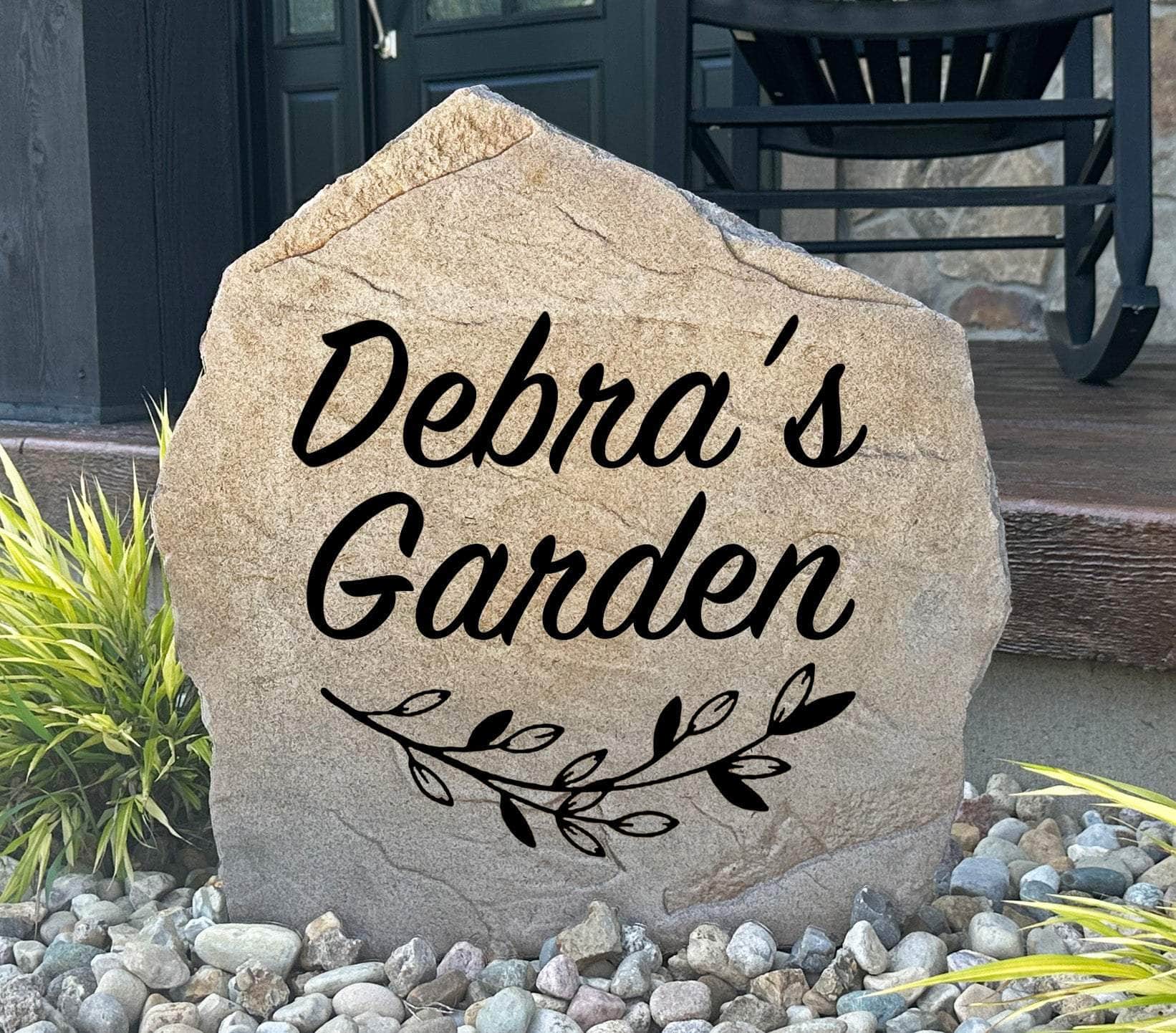Name Stones - Personalized Garden Name Stone | Engraved Rocks | Law...