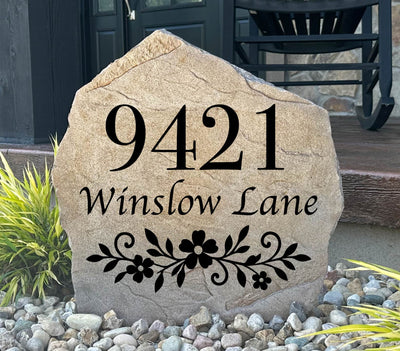 Address Stones | Stone House Numbers | Landscape Boulders